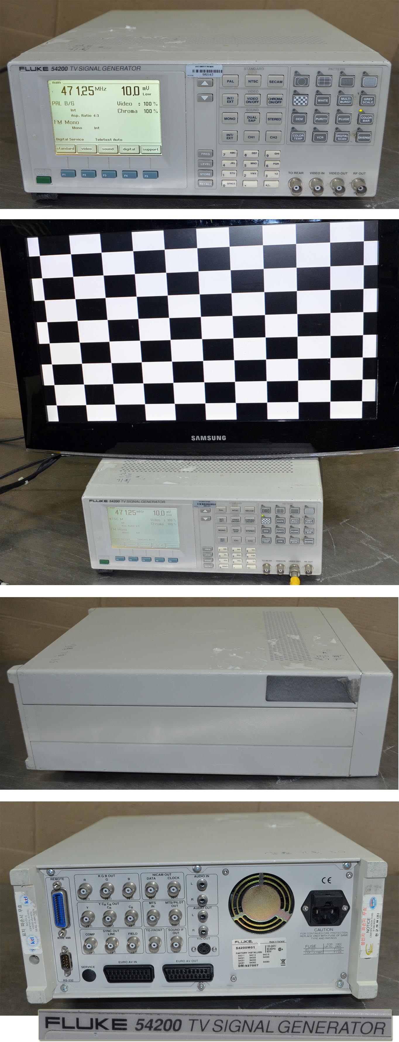 Fluke 54200 TV Signal Generator ★★★ - 계측기-장터 - 소리전자