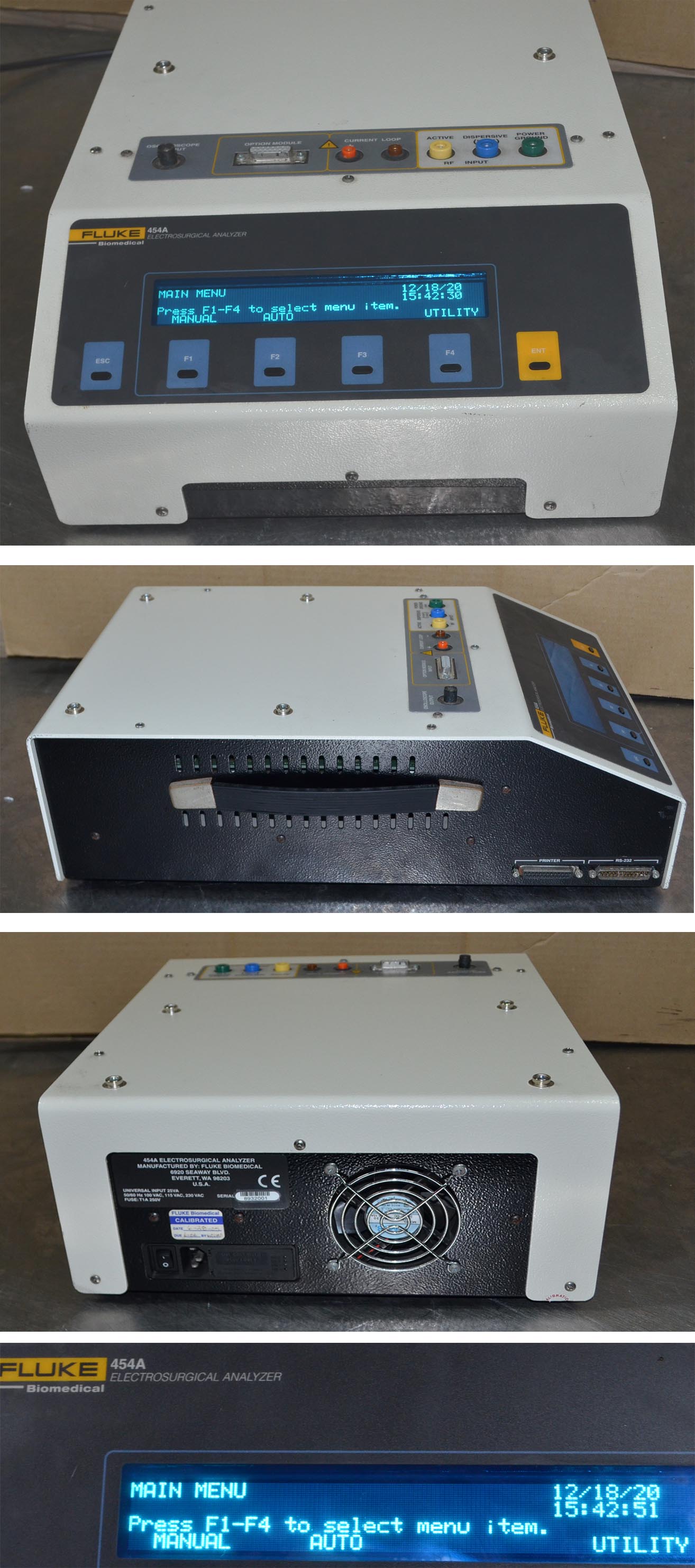 Fluke 454A Electrosurgical Analyzer ★★★ - 계측기-장터 - 소리전자