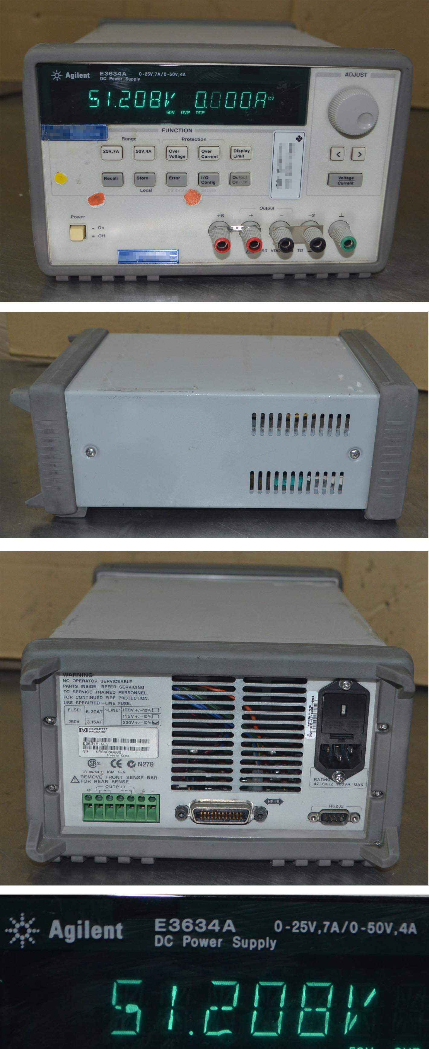 Agilent E3634A DC Power Supply ★★★ - 계측기-장터 - 소리전자