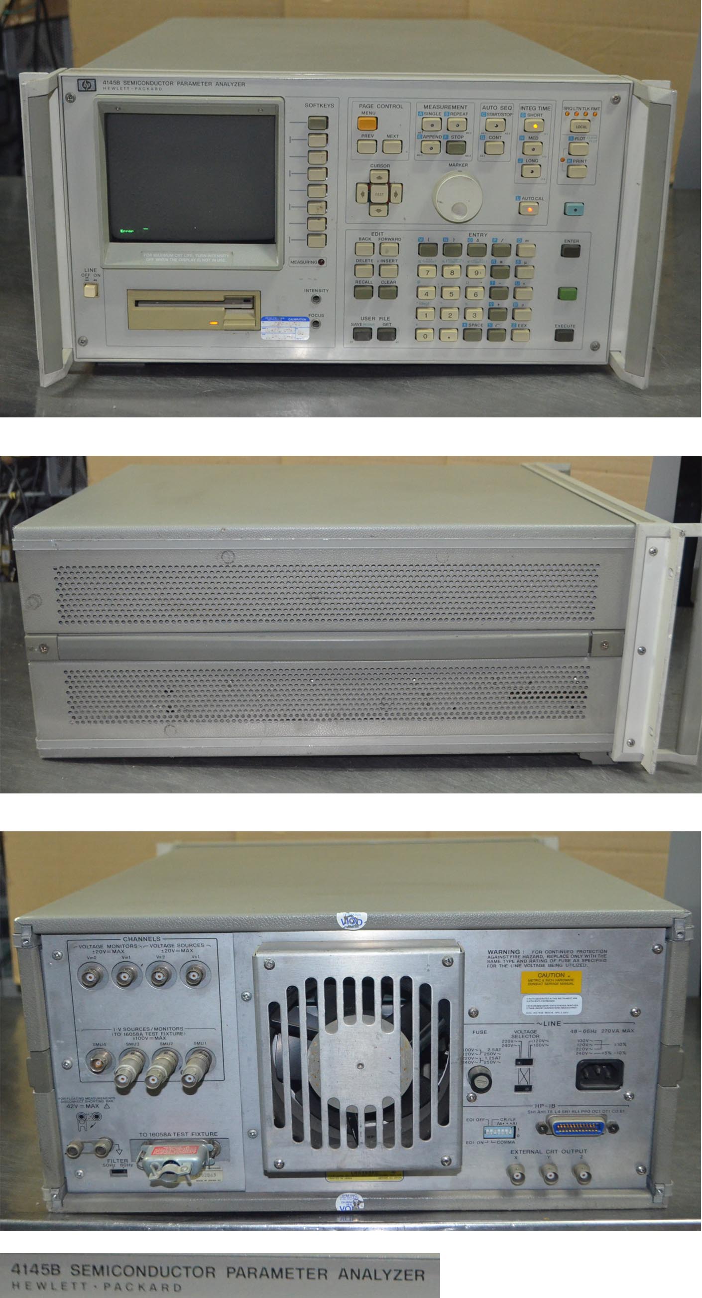 소리전자 - ★★★ HP 4145B semiconductor parameter analyzer