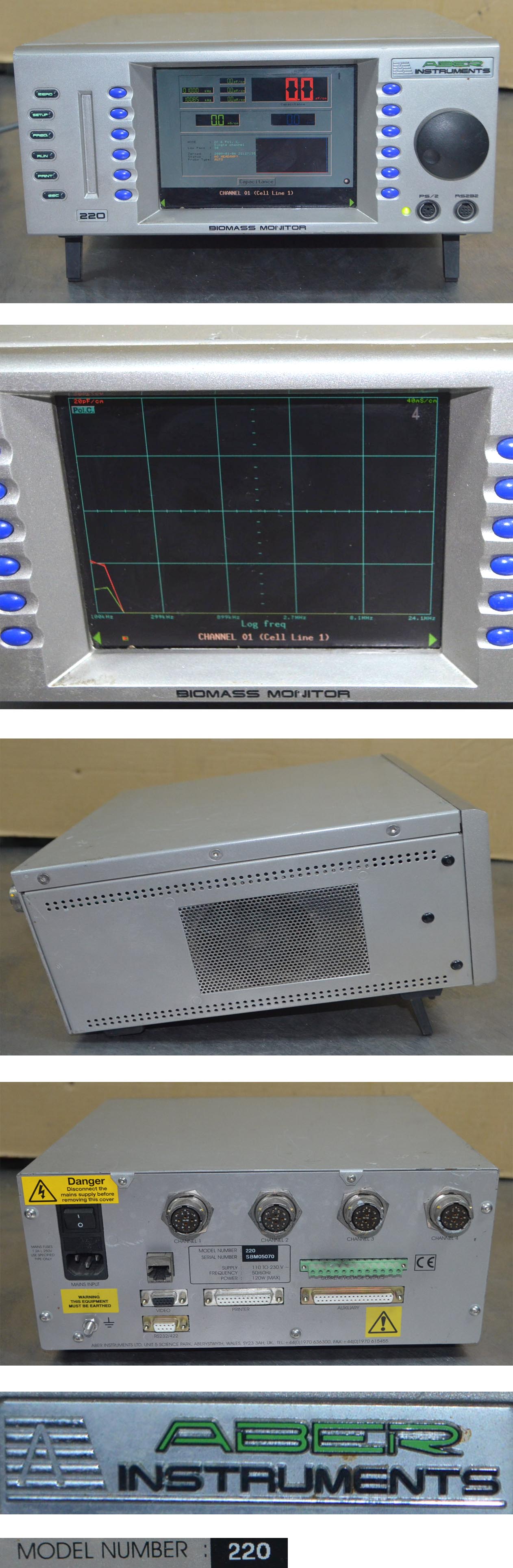 소리전자 - ★★★ ABER INSTRUMENTS MODEL 220 FOUR CHANNEL BIOMASS MONITOR