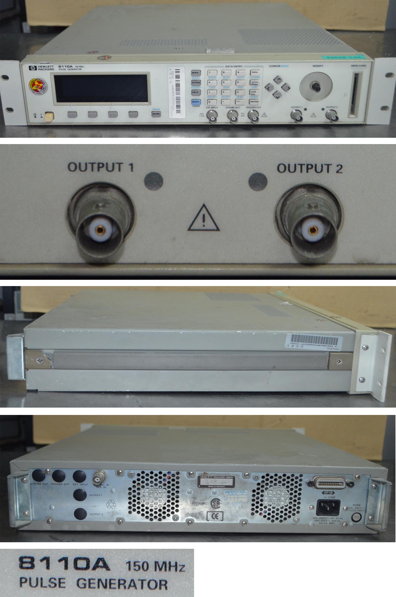 소리전자 - ★★★ HP 8110A 150 Mhz Pulse Generator