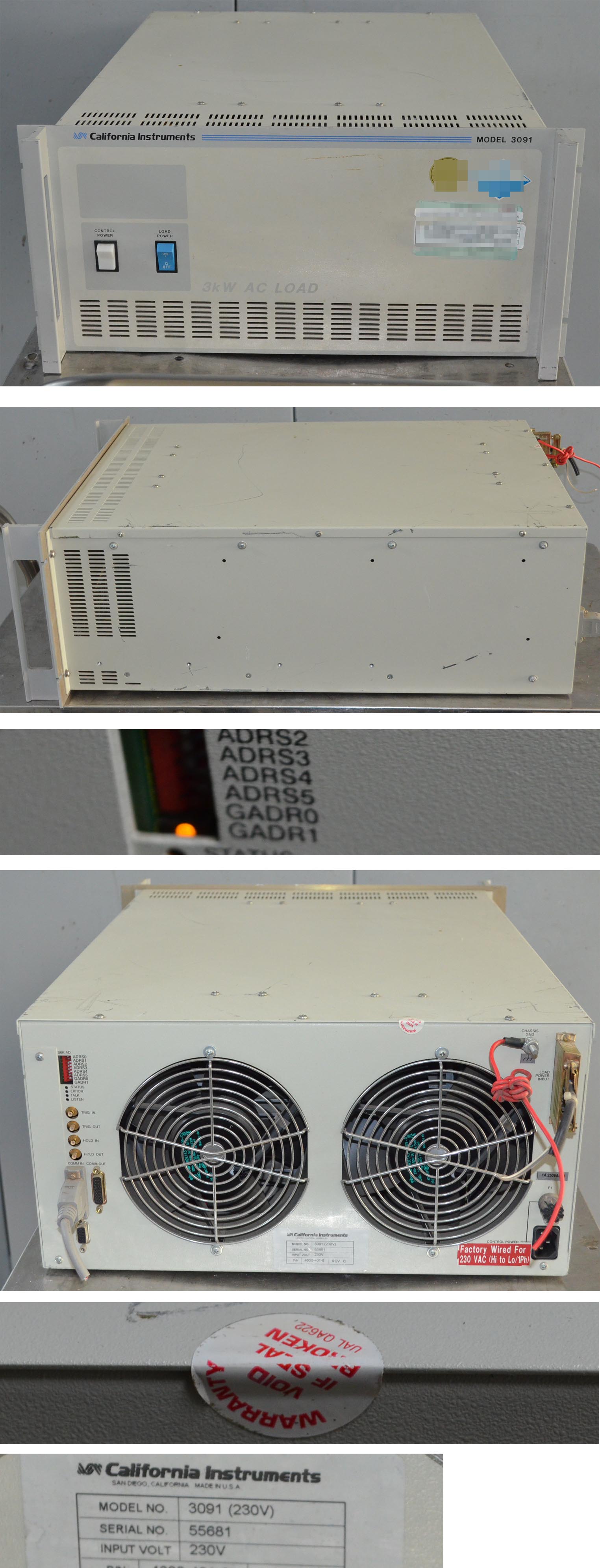소리전자 - ★★★ California Instruments 3091LD 3kW AC LOAD