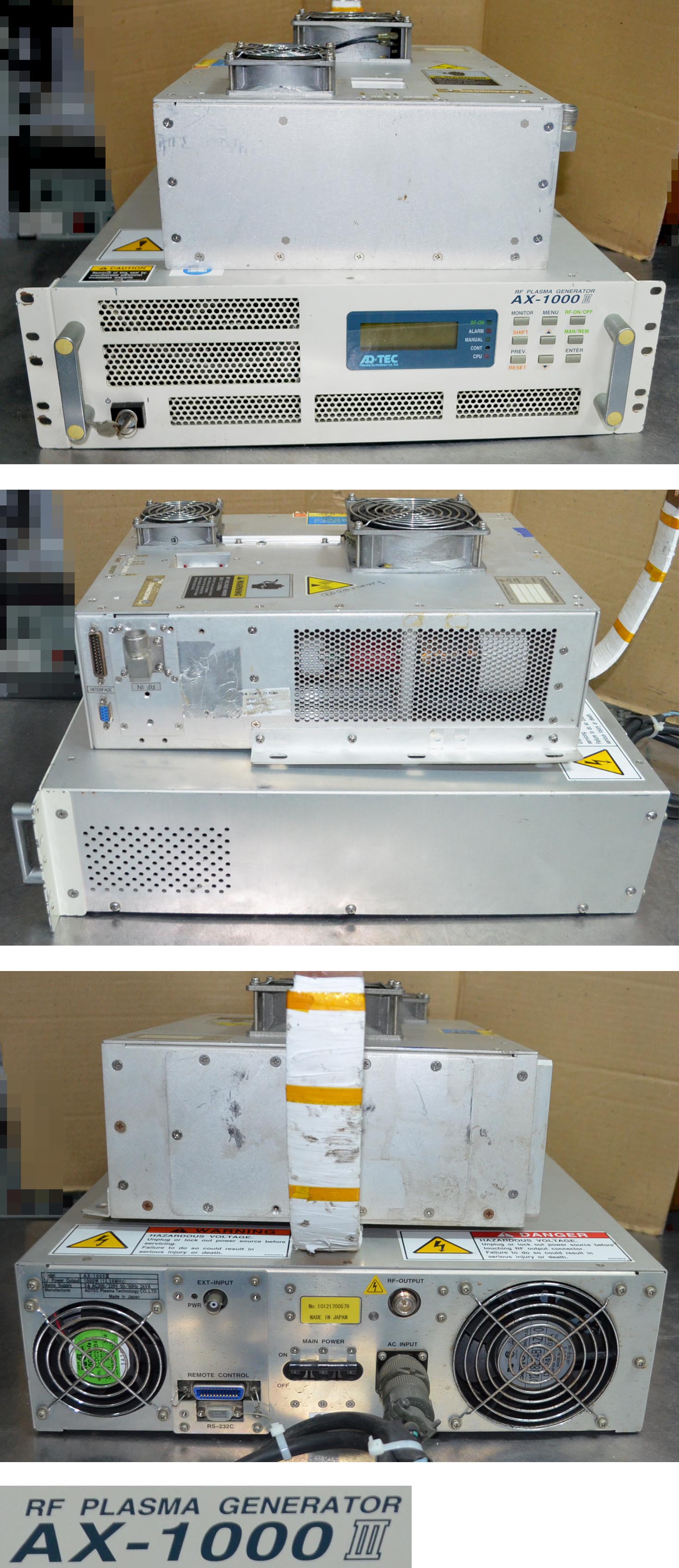 두대 ADTEC AX-1000 III RF PLASMA GENERATOR ★★★ - 계측기-장터 - 소리전자