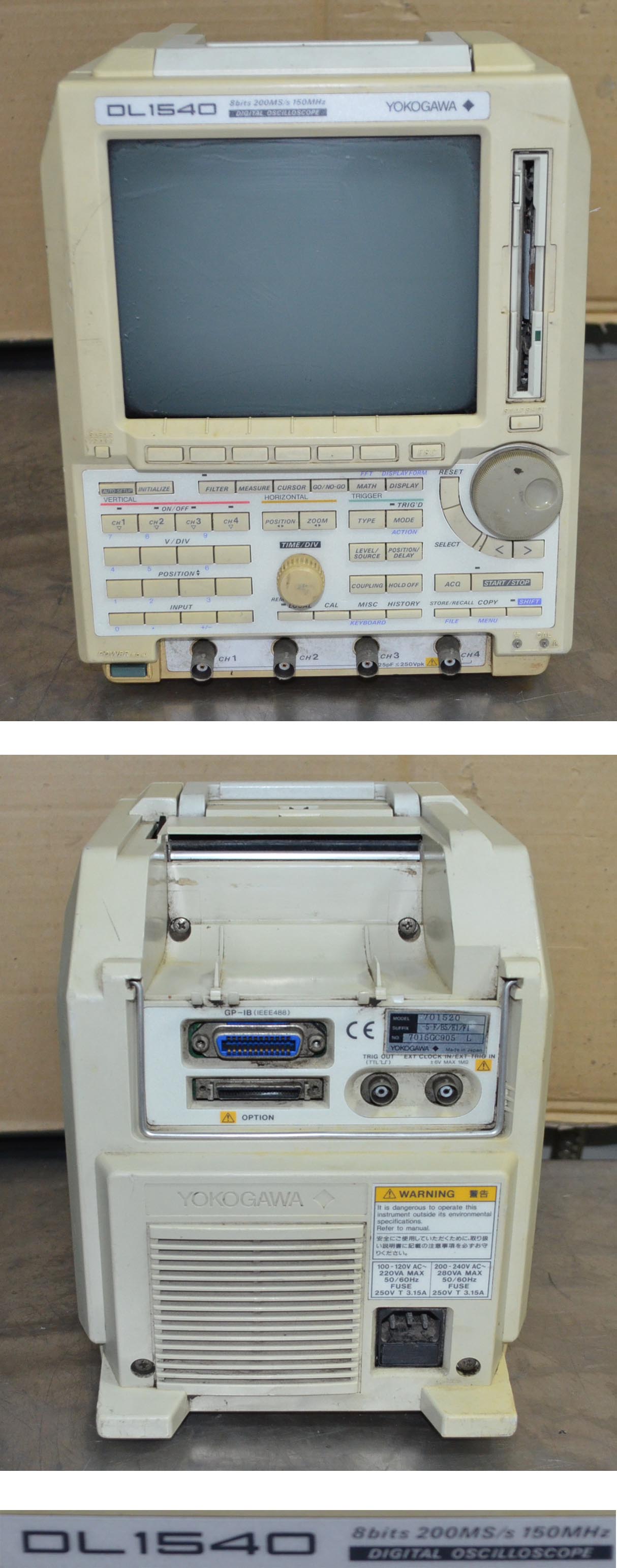 고장 Yokogawa DL1540 150mhz 4 Channel Digital Oscilloscope ★★★ - 계측기-장터 ...