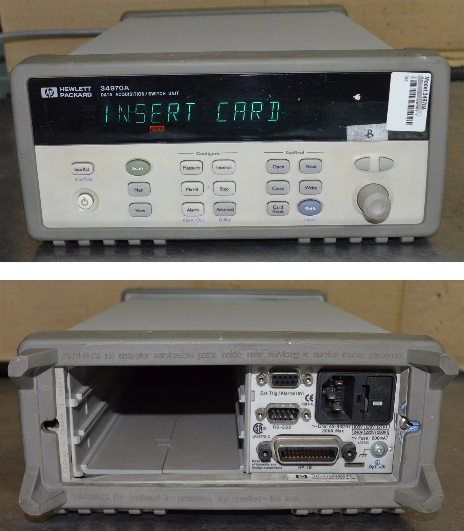 소리전자 - ★★★ 2대 Agilent 34970A Data Acquisition,Switch Unit