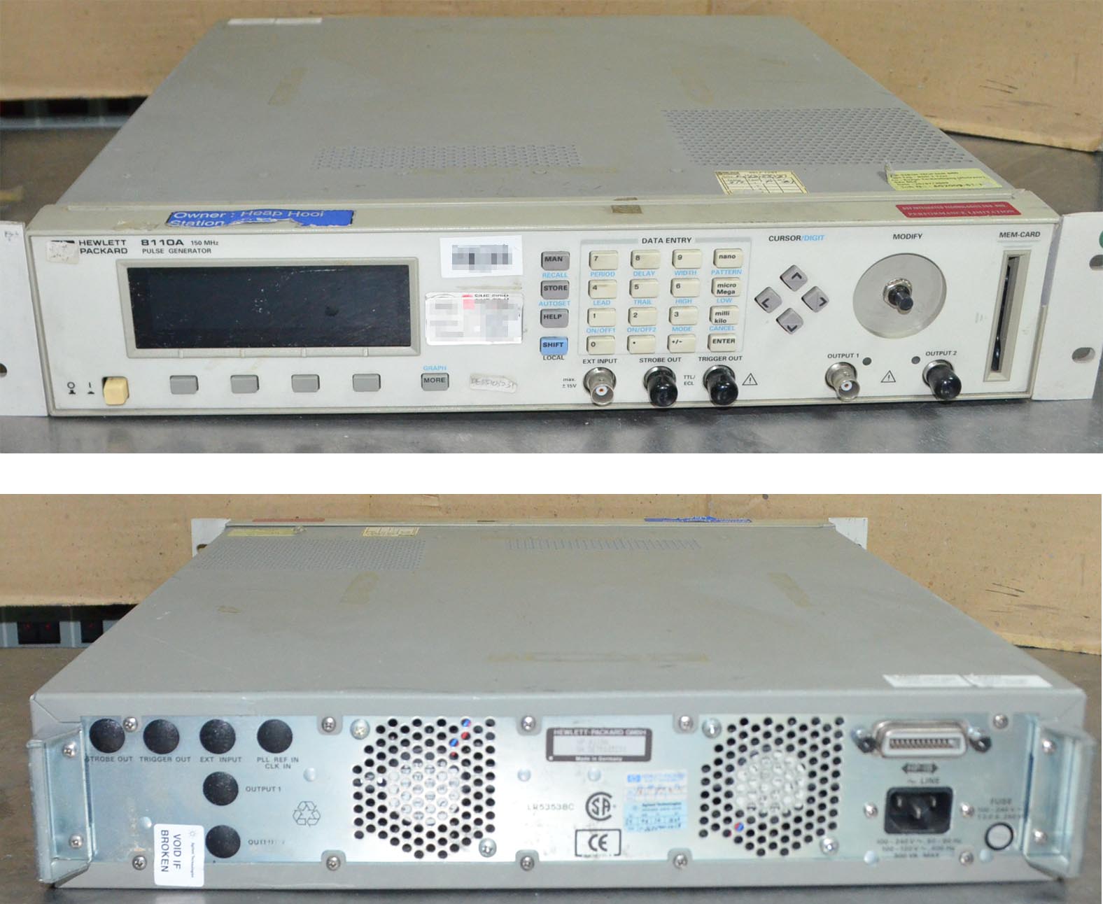 소리전자 - ★★★ 고장 HP 8110A Pulse Generator 150MHz