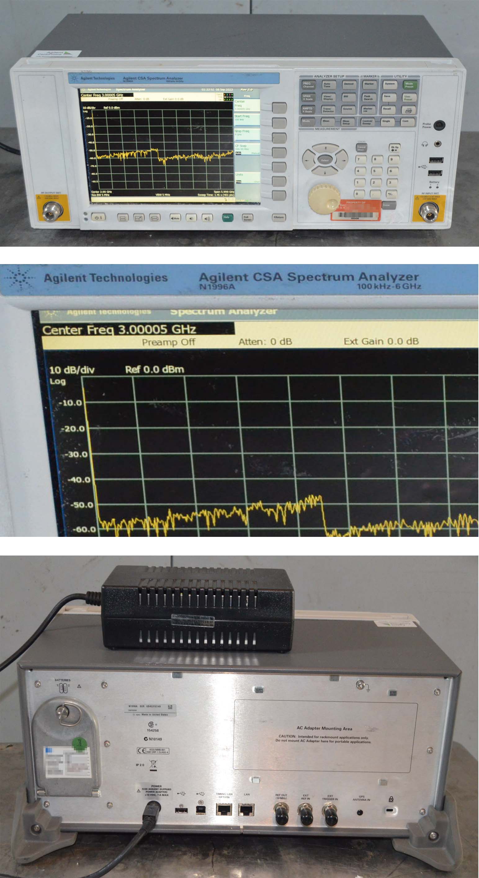 소리전자 - ★★★ Agilent N1996A 6GHz CSA Spectrum Analyzer
