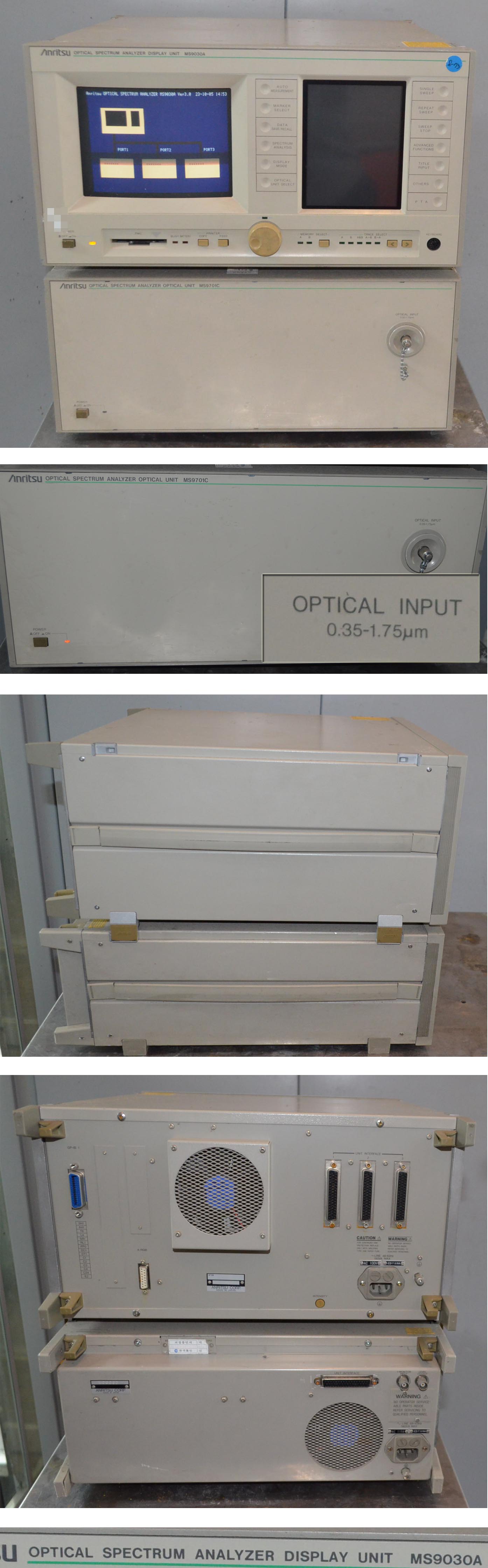 소리전자 - ★★★ Anritsu MS9030A-MS9701C Optical Spectrum Analyzers
