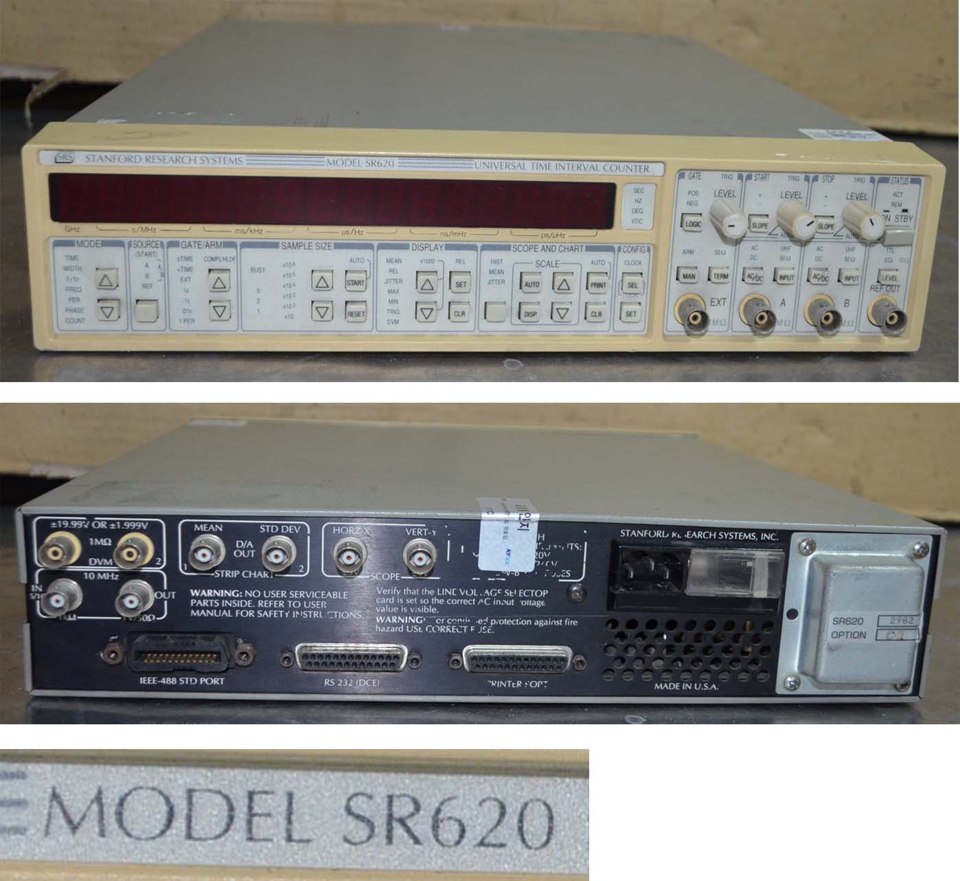 소리전자 - ★★★ Stanford Research Systems SR620 Universal Time Frequency ...