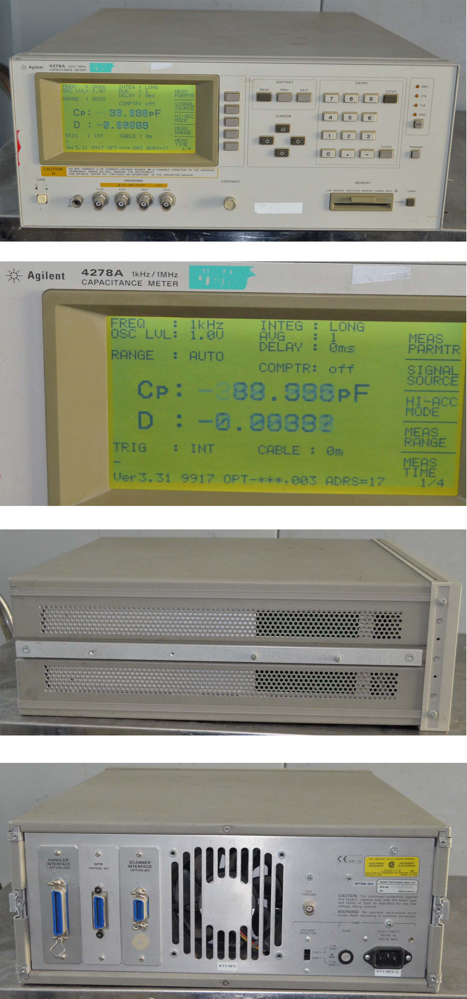 소리전자 - ★★★ 4대 Agilent 4278A Capacitance Meter