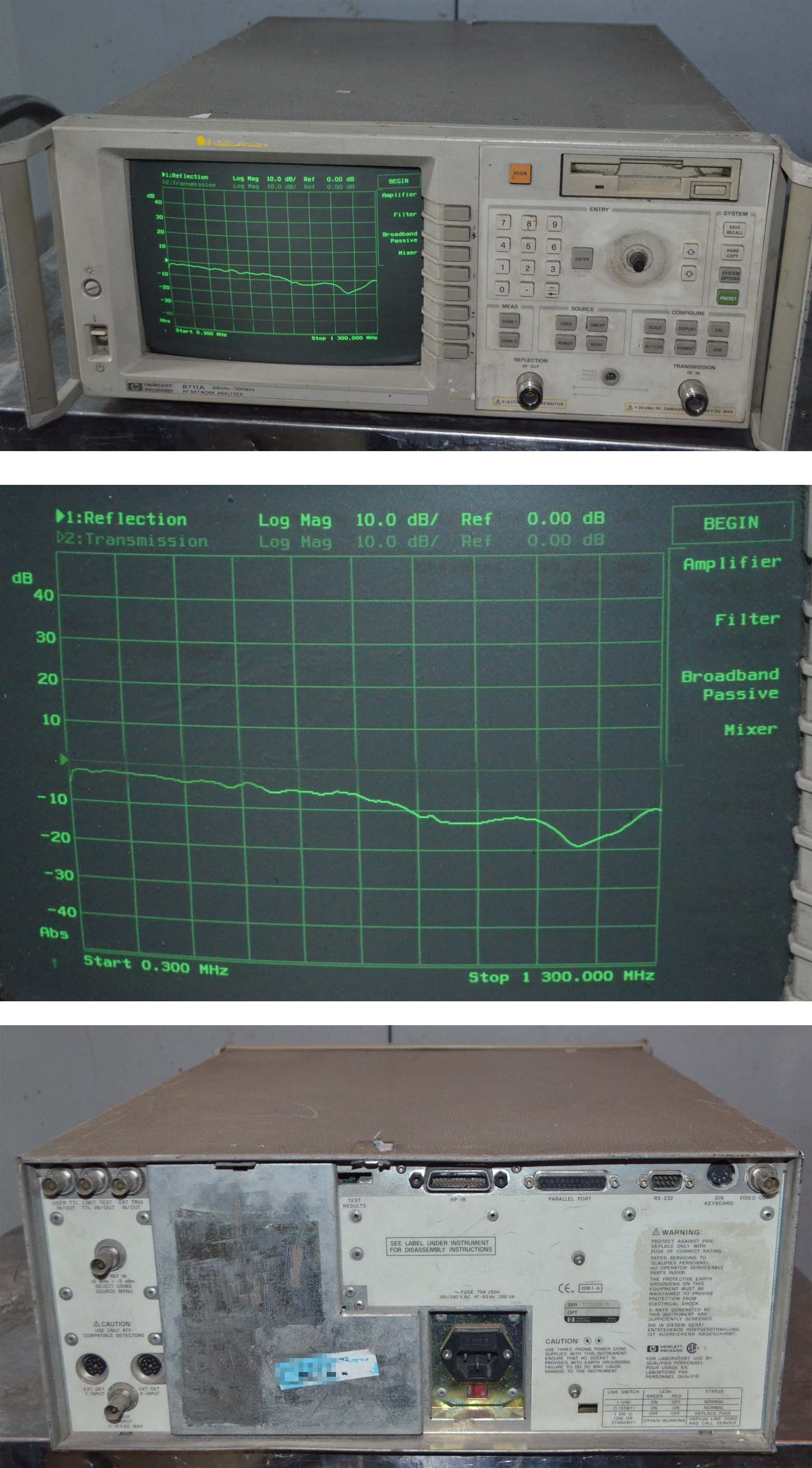 소리전자 - ★★★ HP 8711A 300khz-1300Mhz RF Network Analyzer