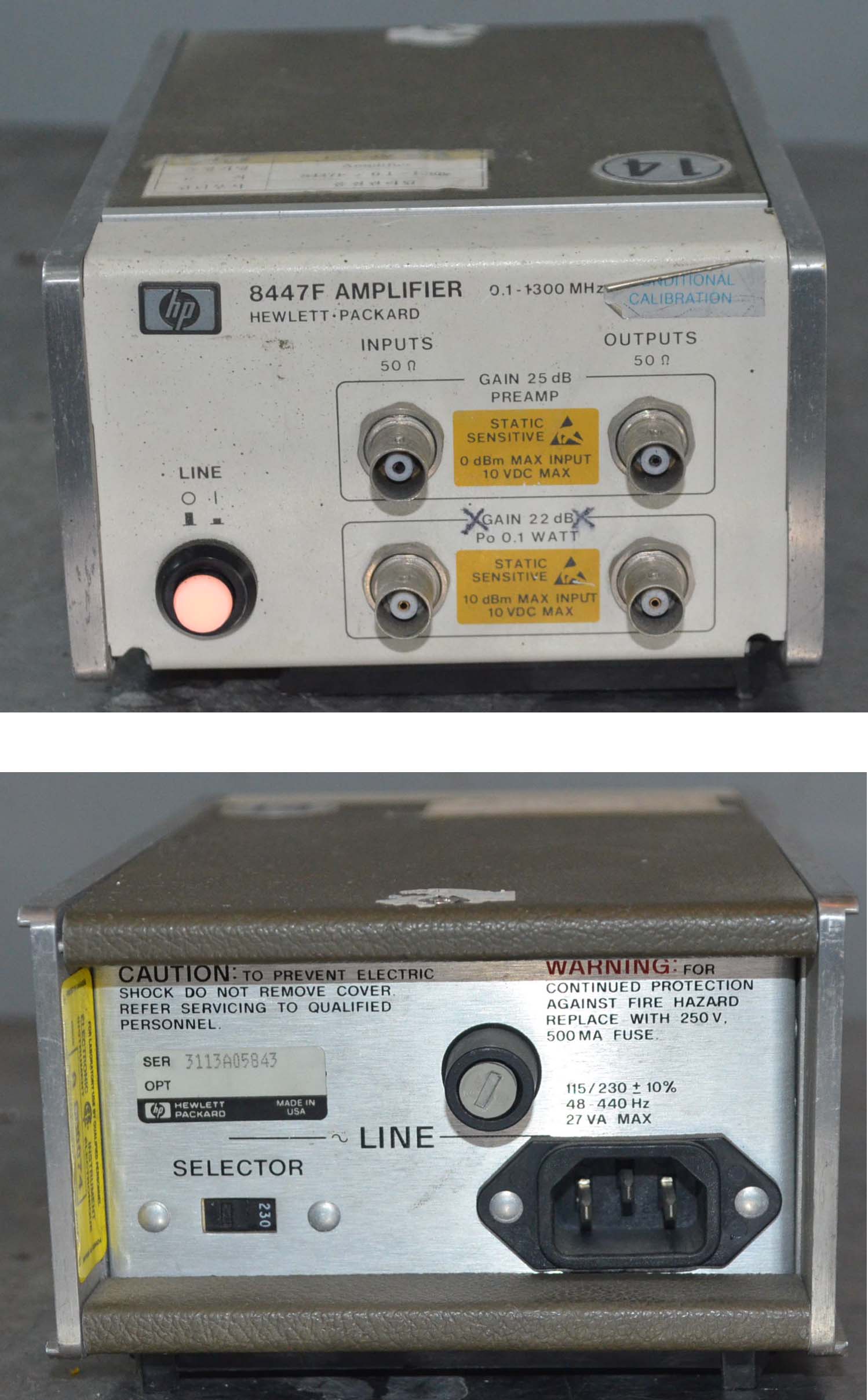 소리전자 - ★★★ HP 8447F Amplifier 0.1-1300Mhz