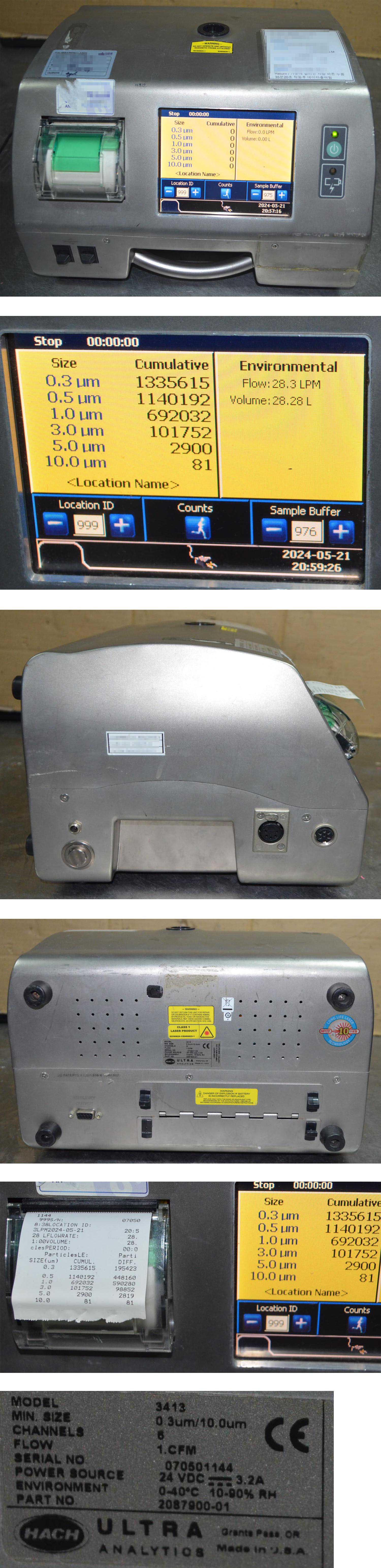 소리전자 - ★★★ Hach 3413 Particle Counter