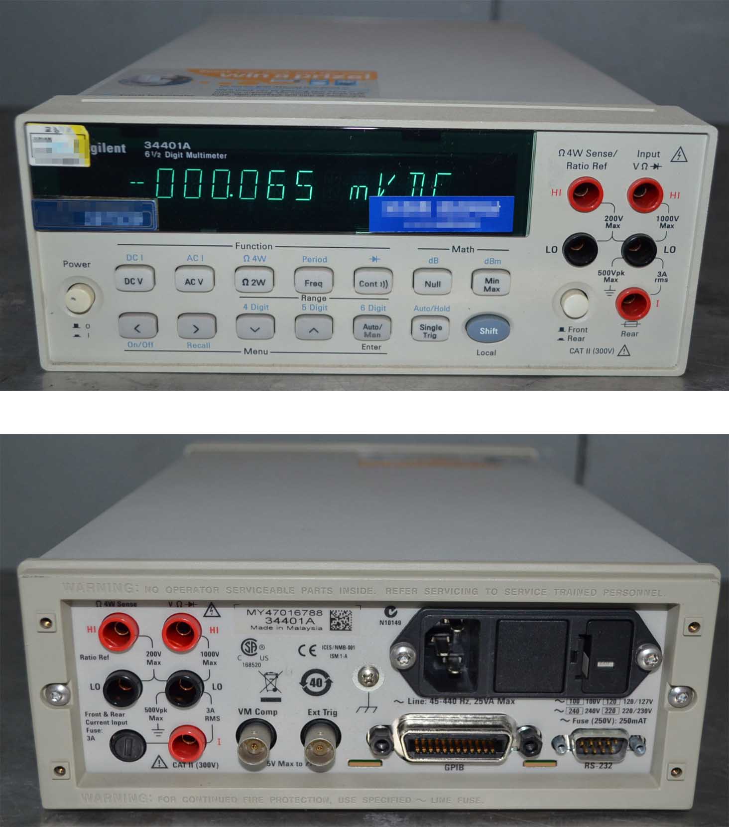 Agilent 34401A Digital Multimeter ★★★ - 계측기-장터 - 소리전자