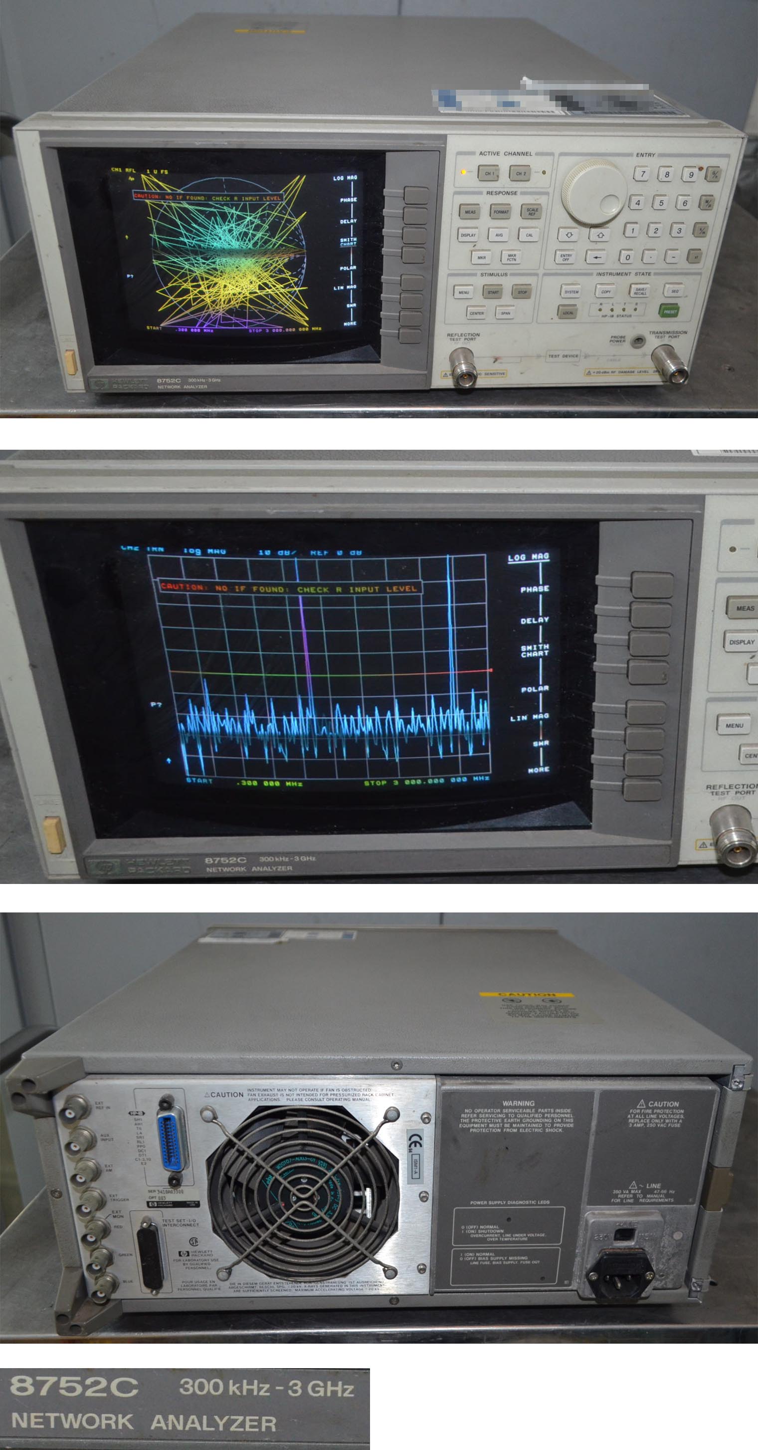 HP 8752C 300khz~3Ghz Network Analyzer ★★★ - 계측기-장터 - 소리전자
