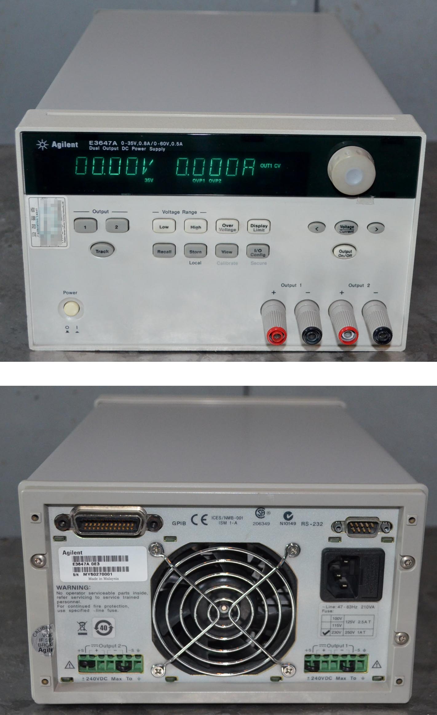 Agilent E3647A DC Power Supply ★★★ - 계측기-장터 - 소리전자