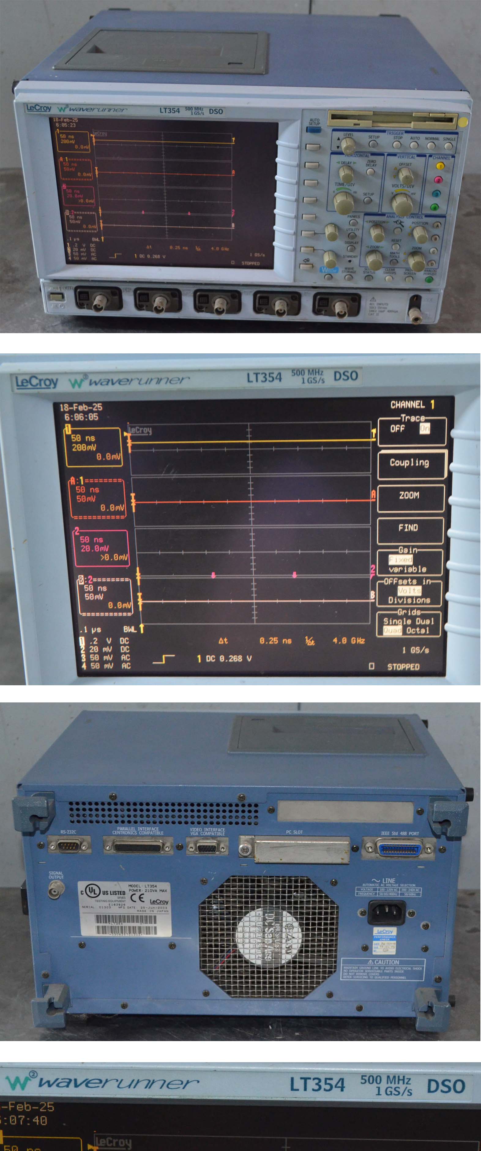 Lecroy Waverunner LT354 500Mhz DSO ★★★ - 계측기-장터 - 소리전자