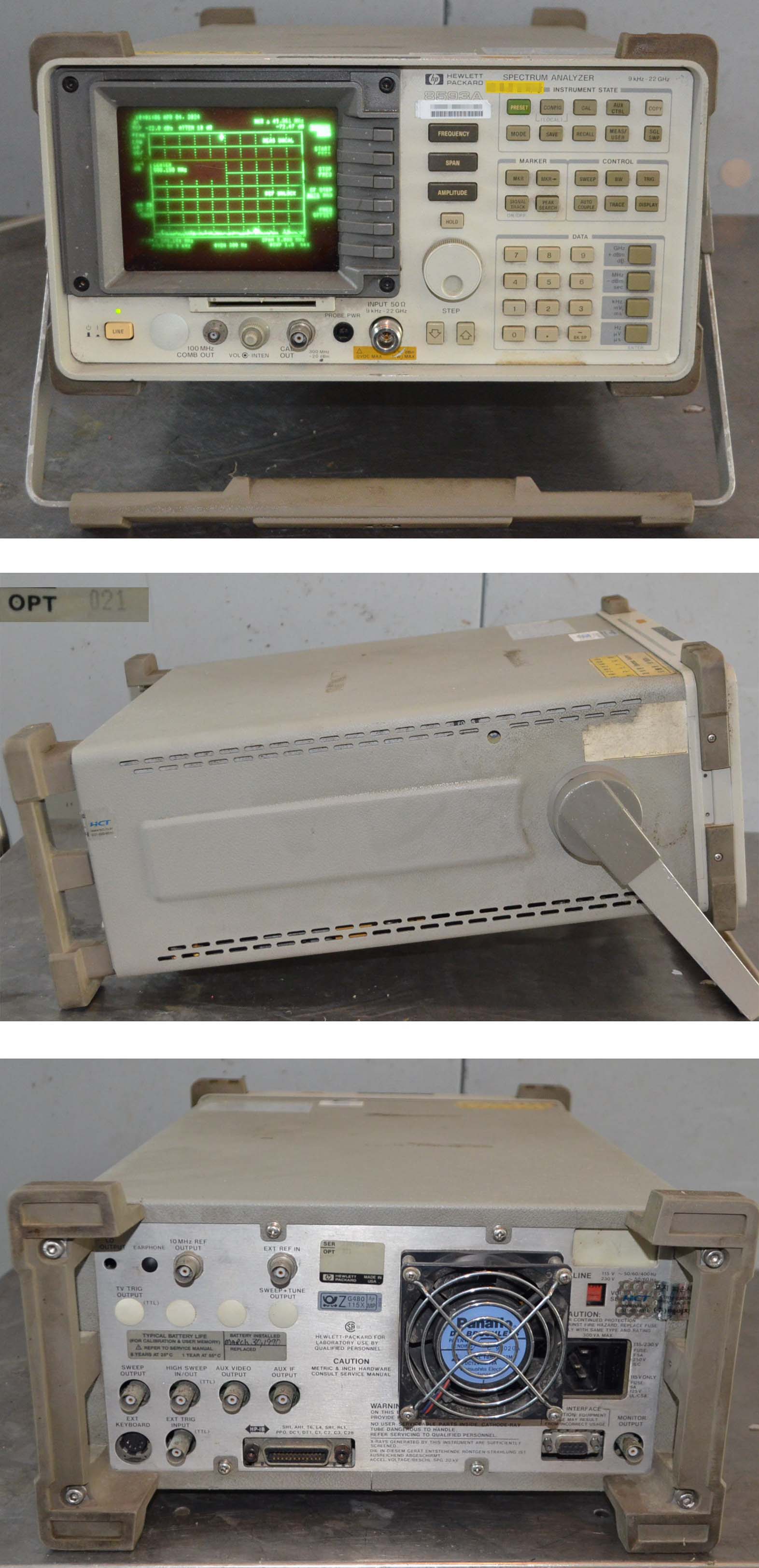 소리전자 - ★★★ 2대 HP 8593A Spectrum Analyzer 9kHz-22Ghz