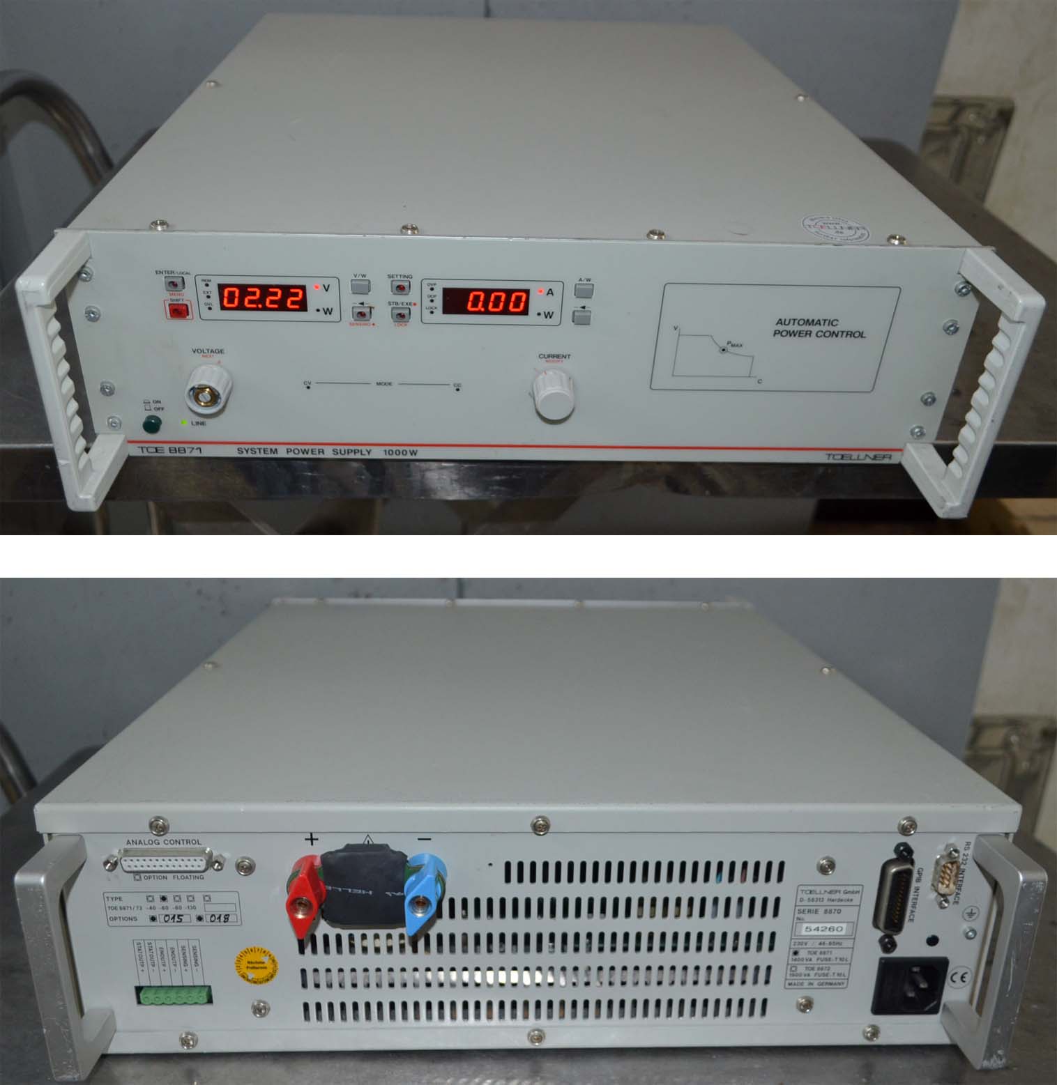 2대 TOELLNER TOE 8871 System Power Supply 1000W ★★★ - 계측기-장터 - 소리전자
