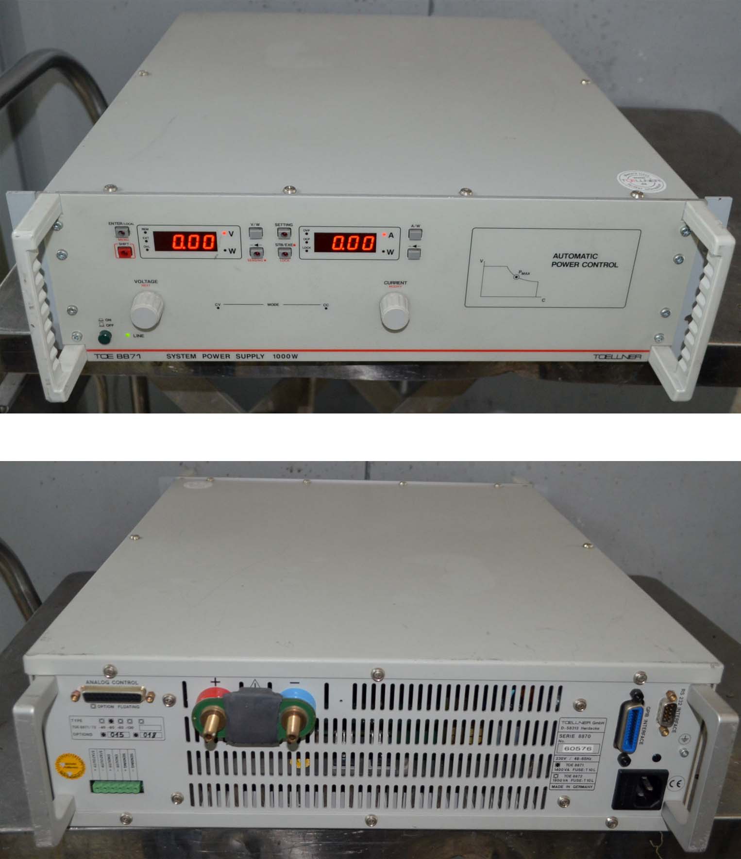 2대 TOELLNER TOE 8871 System Power Supply 1000W ★★★ - 계측기-장터 - 소리전자